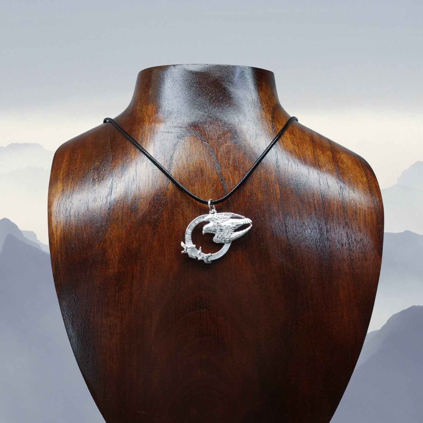Falcon necklace. Made from highly polished, tarnish resistant silver ...