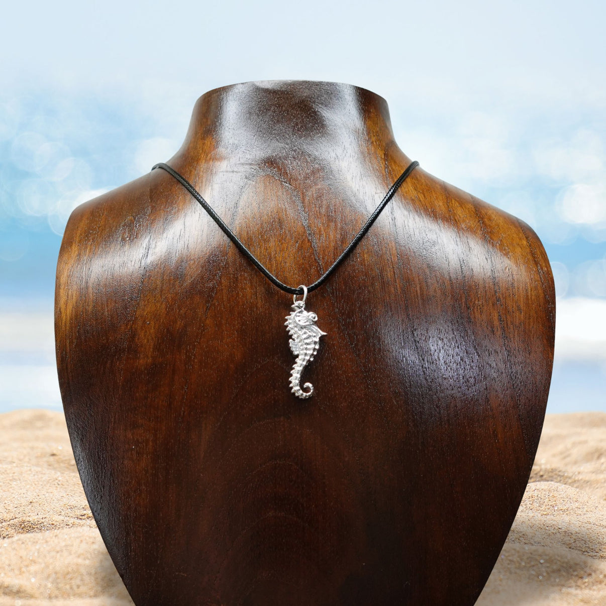 Seahorse necklace. Made from highly polished, tarnish resistant silver ...